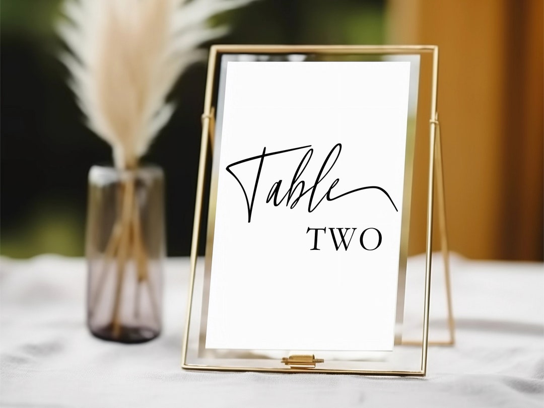 Minimalist Table Numbers, Simple Modern 5x7 (editable) - Etsy