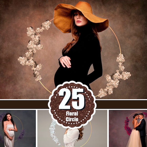 Flower Ring Digital Backdrop - Etsy