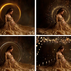 60 Gold Light Modern Ring Maternity Overlays, Maternity Circle Overlay ...