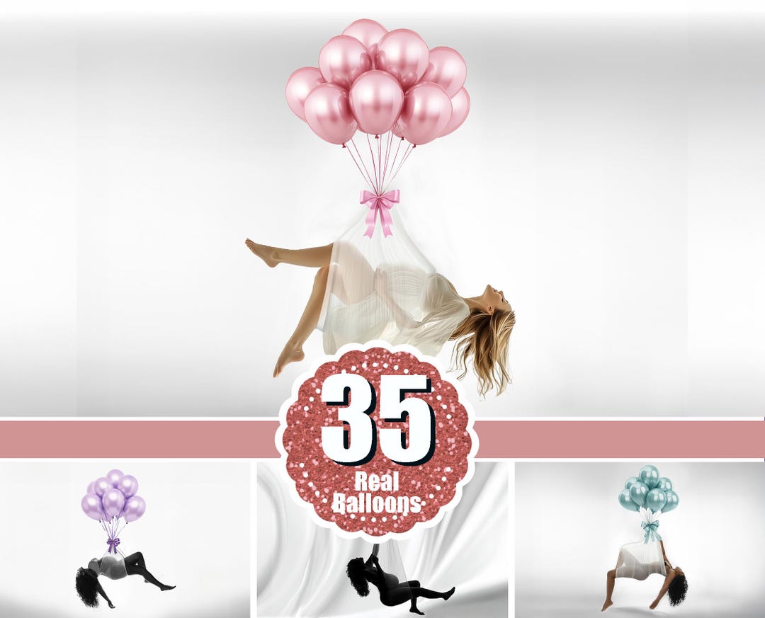 35 Balloon Bundle Overlays, Real Balloon, Maternity Balloons Overlay ...
