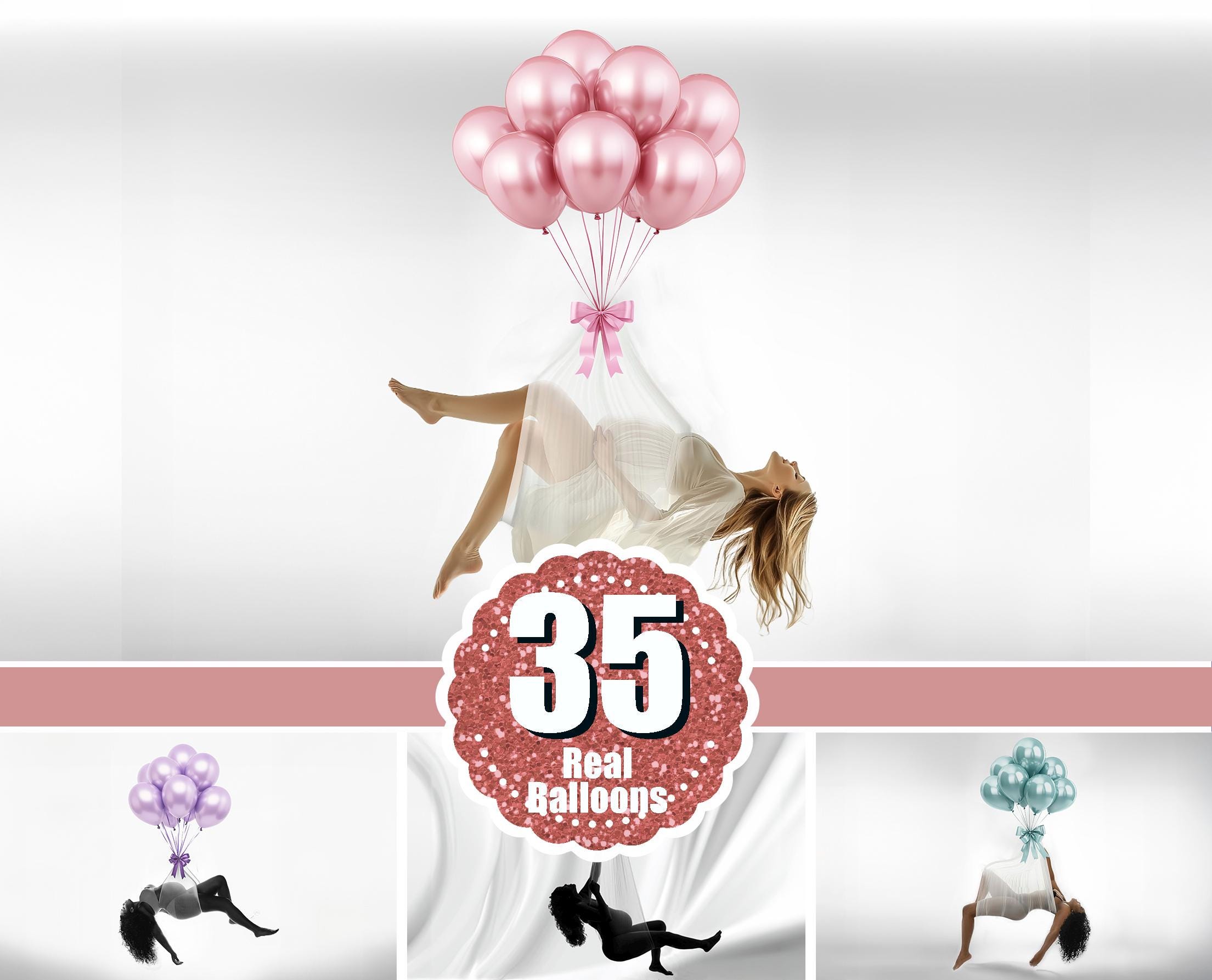 35 Balloon Bundle Overlays, Real Balloon, Maternity Balloons Overlay ...