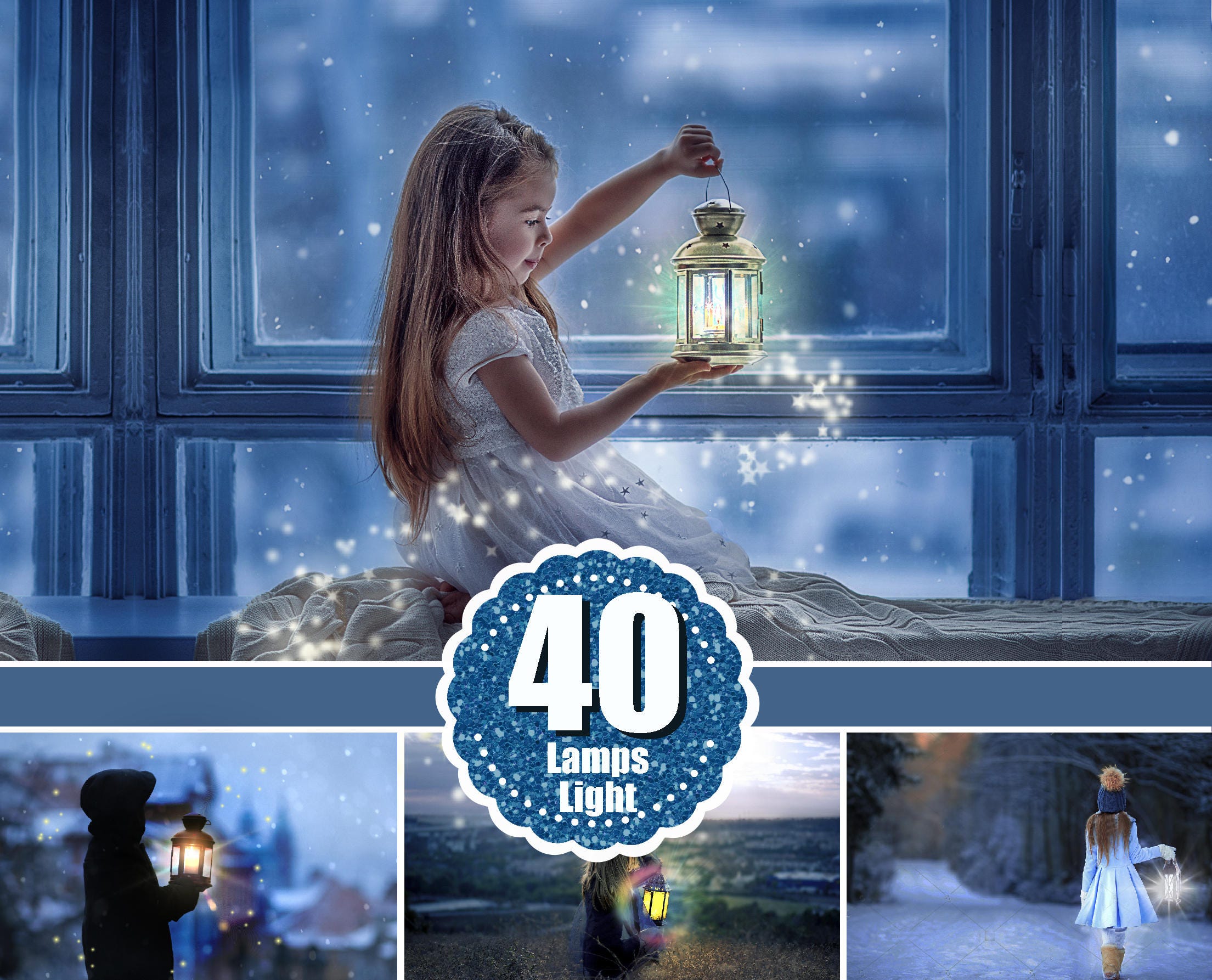 40 Light Overlays, Kerosene Lamp, Candle Lamps, Sunburst, Magic Fairy ...