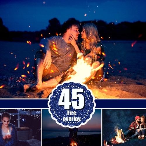 Fire Overlay Campfire Overlay Flame Photoshop Overlays - Etsy