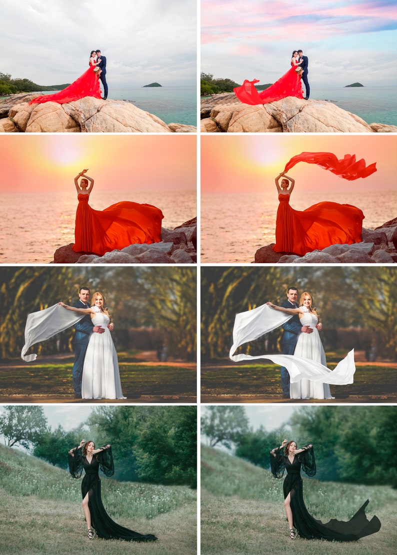 35 Flying Fabric Dress Photo Overlays Photoshop Overlay | Etsy