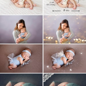 140 Set Baby Newborn Children Overlay, Overlay Pack Bundle, Bokeh ...