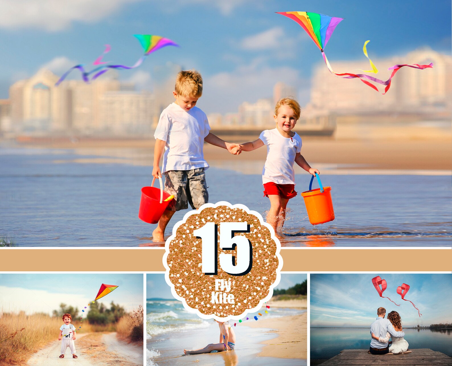 15 Flying Fly Kite Photoshop Mix Overlay Digital Backdrop | Etsy