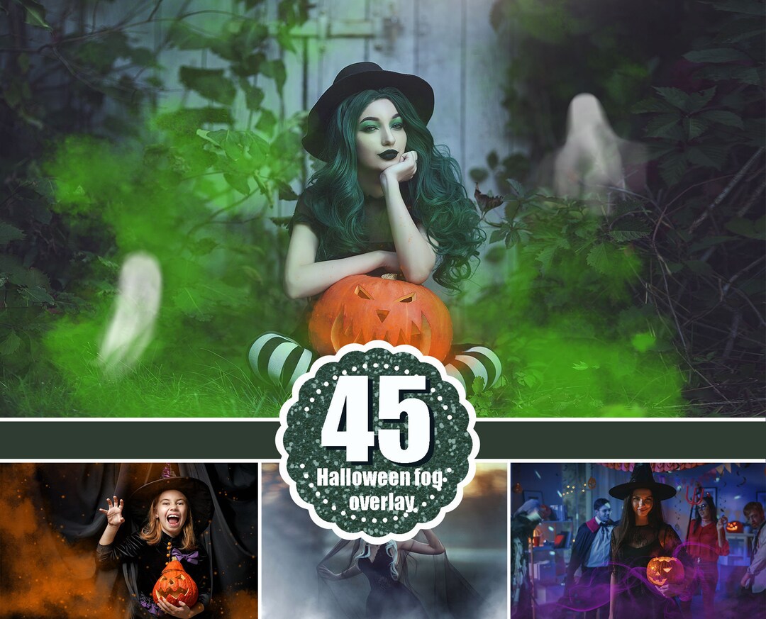 45 Spooky Fog Overlays, Halloween Overlay, Realistic Smoke Fog Overlay ...