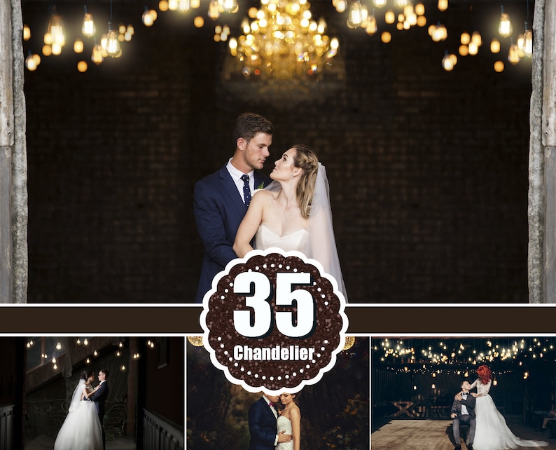 35 Chandelier Light Overlay, Lamp Light Photo Overlay, Gold Bokeh ...