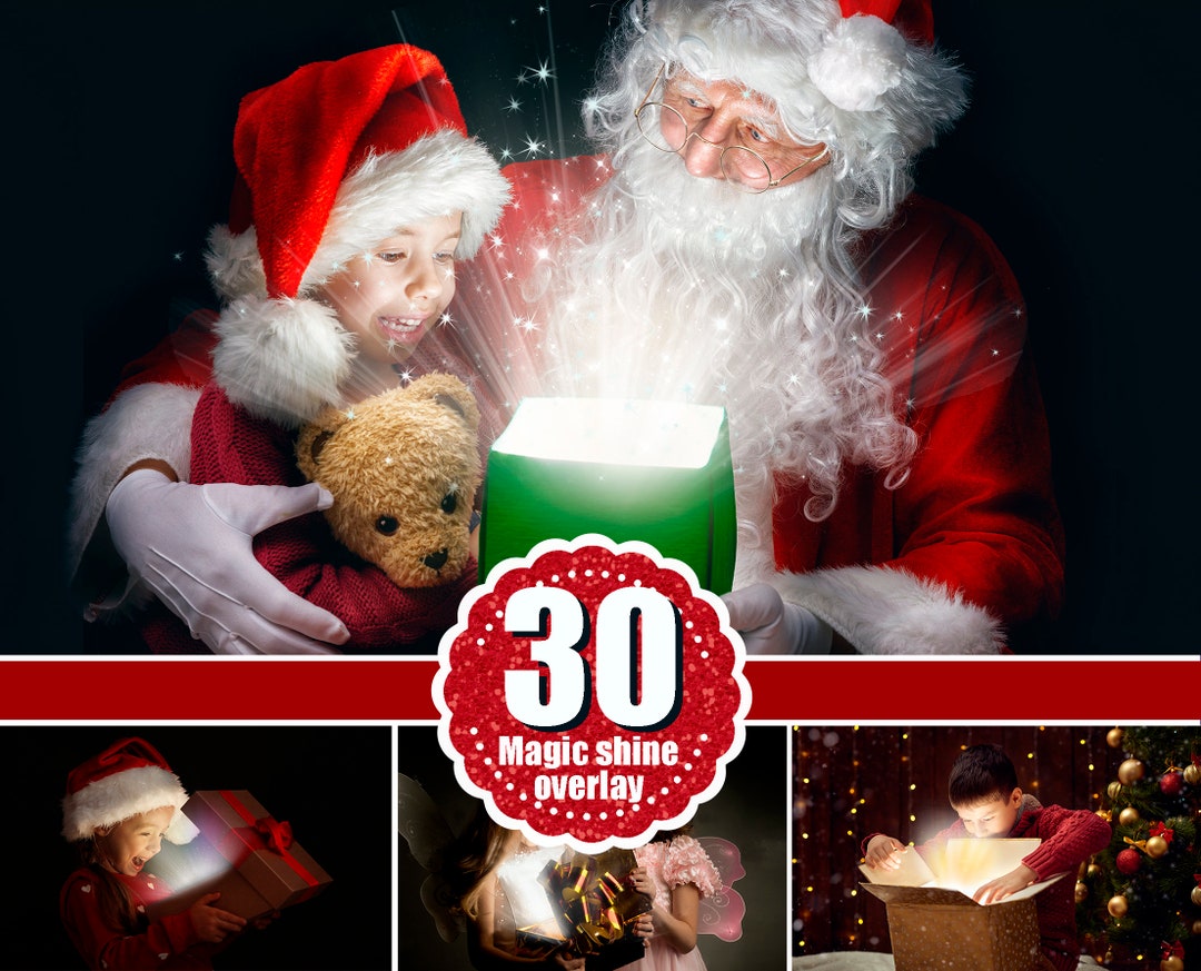 30 Magic Shine Box, Christmas Present, Photoshop Mix Overlays, Fantasy ...