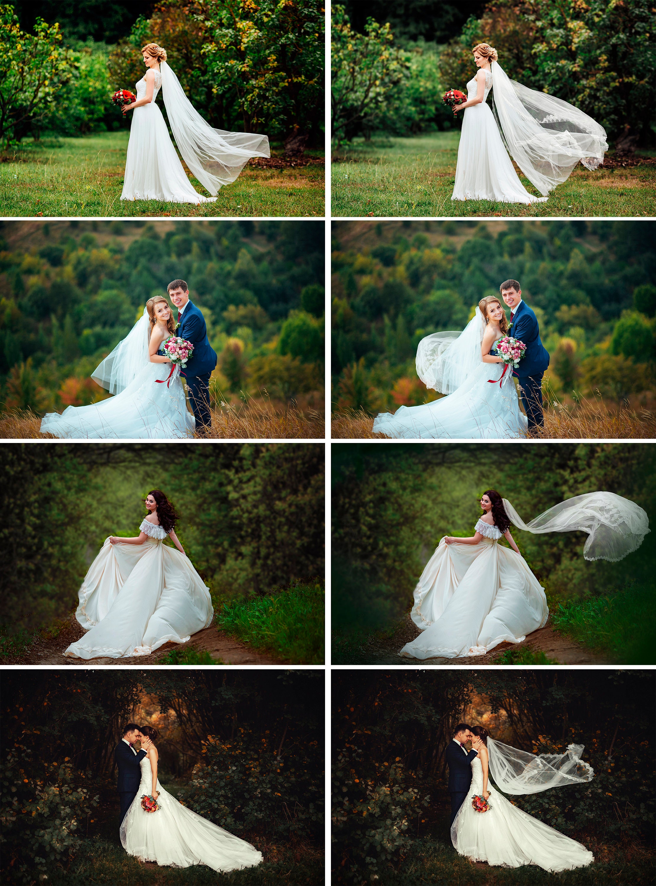35 Wedding Veil Photo Overlays Wedding Dress Overlays Flying - Etsy