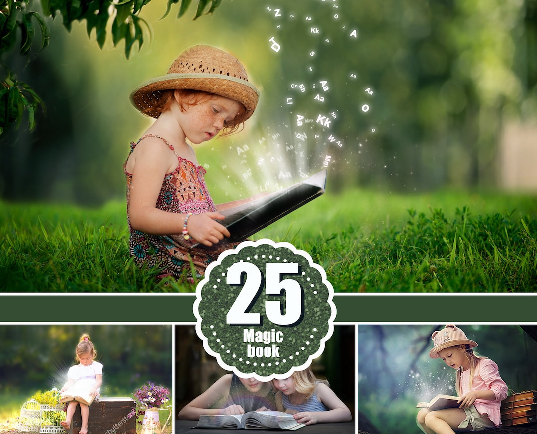 25 Shine Book, Magic Overlay, Light Overlay, Wizard Overlay, Photoshop ...