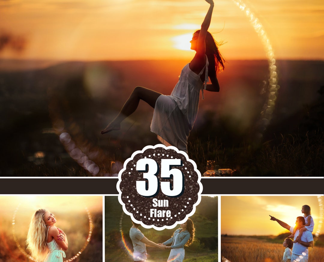 35 Sun Flare, Sunlight, Photoshop Overlays, Sunbeams, Natural Sun ...