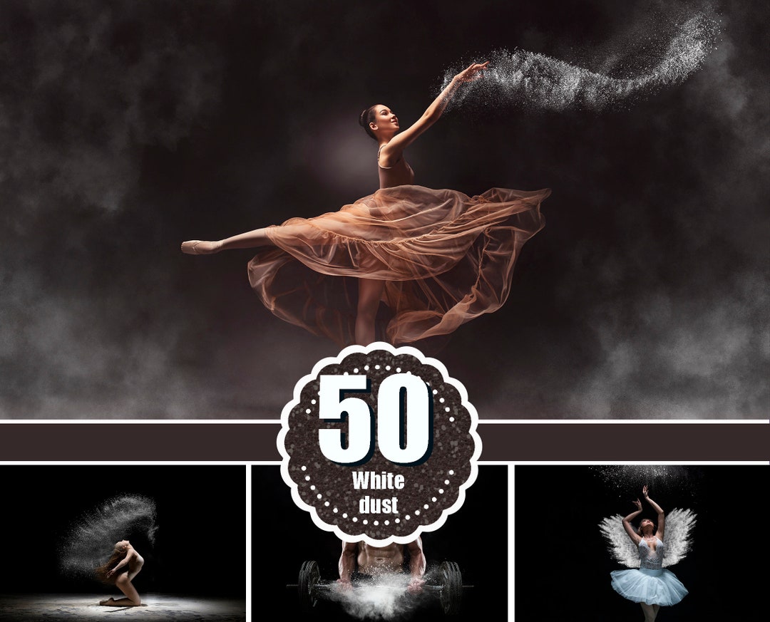 50 Flour Powder Dust Photo Overlays, White Powder Backdrop, Magic ...