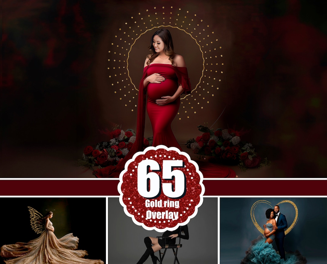 65 Gold Ring Overlay, Maternity Circle Overlays, Shine Effects ...
