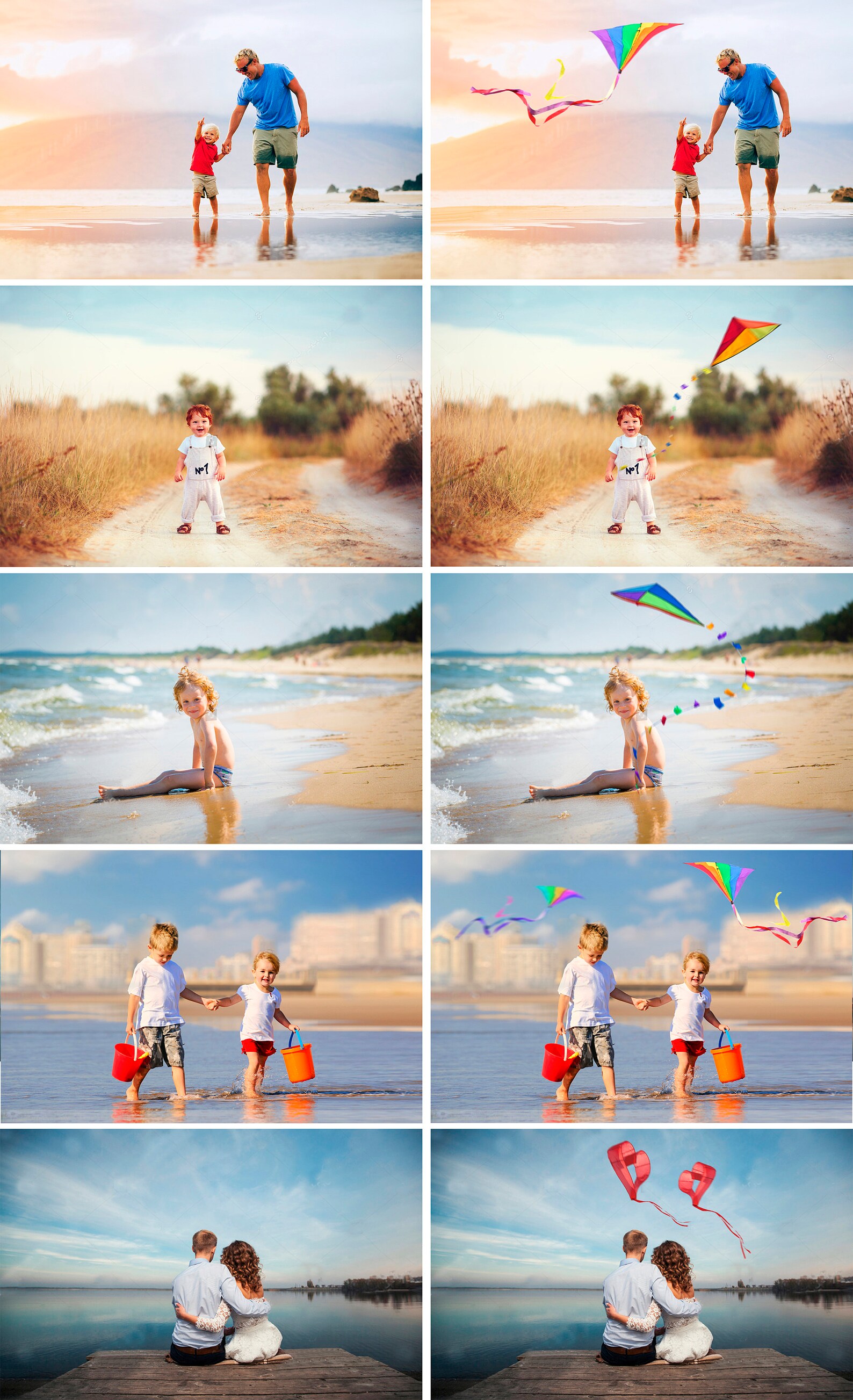 15 Flying Fly Kite Photoshop Mix Overlay Digital Backdrop | Etsy