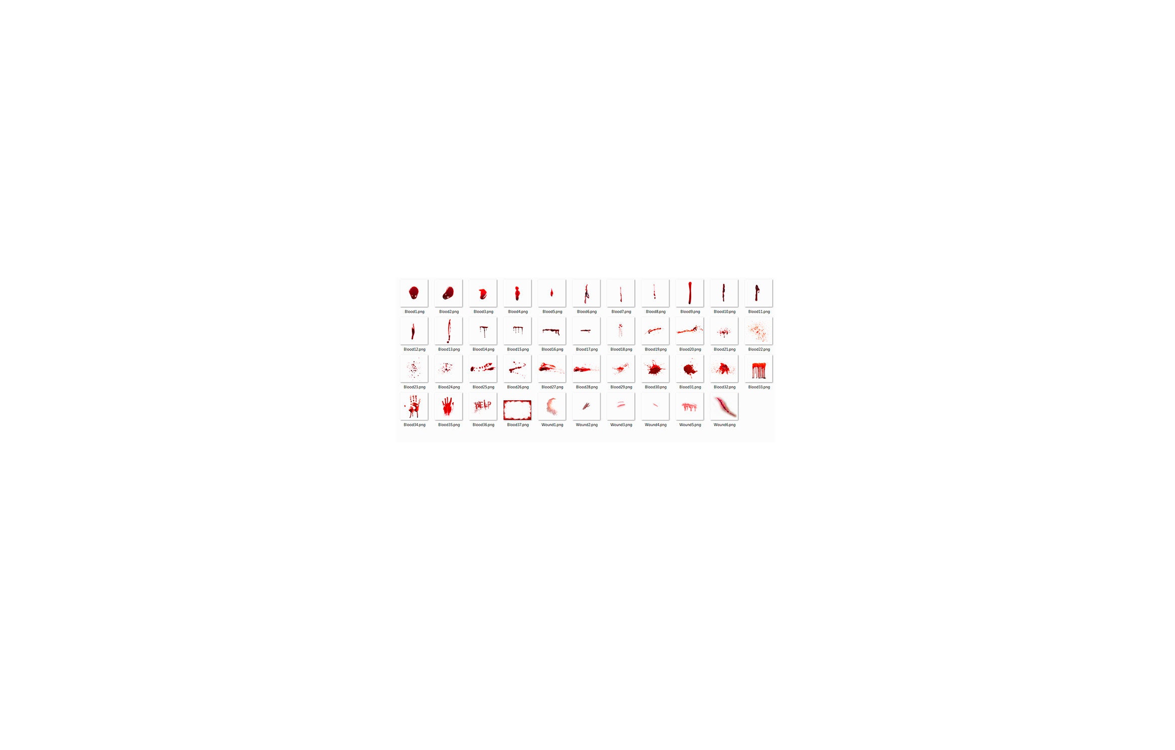 40 Blood Wounds Scars Overlays Blood Splatter Horror - Etsy