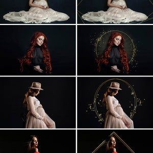 35 Lights Bokeh Maternity Overlays Rings, Gold Circle Overlay ...