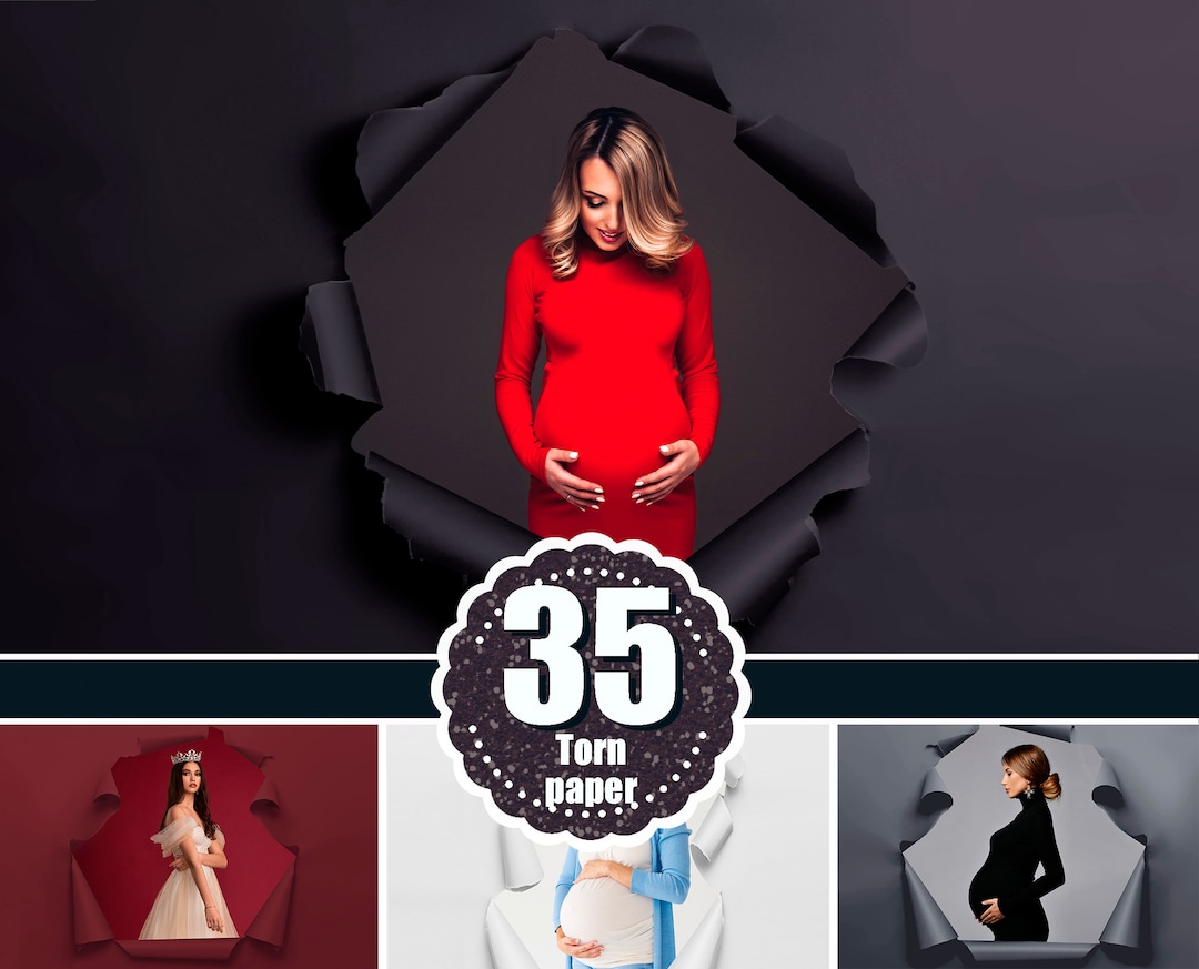 30 Ripped Paper Overlay, Ripped Paper Backdrops, Maternity Overlay ...