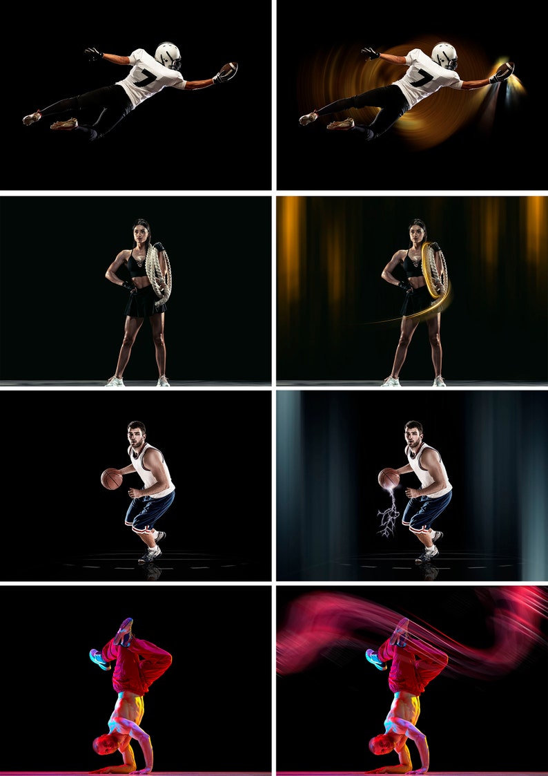 60 Light Trace Sport Overlay, Lights Effect, Studio Backdrops ...