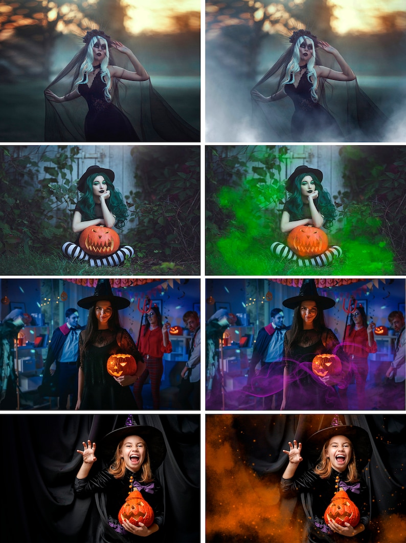 45 Spooky Fog Overlays, Halloween Overlay, Realistic Smoke Fog Overlay ...