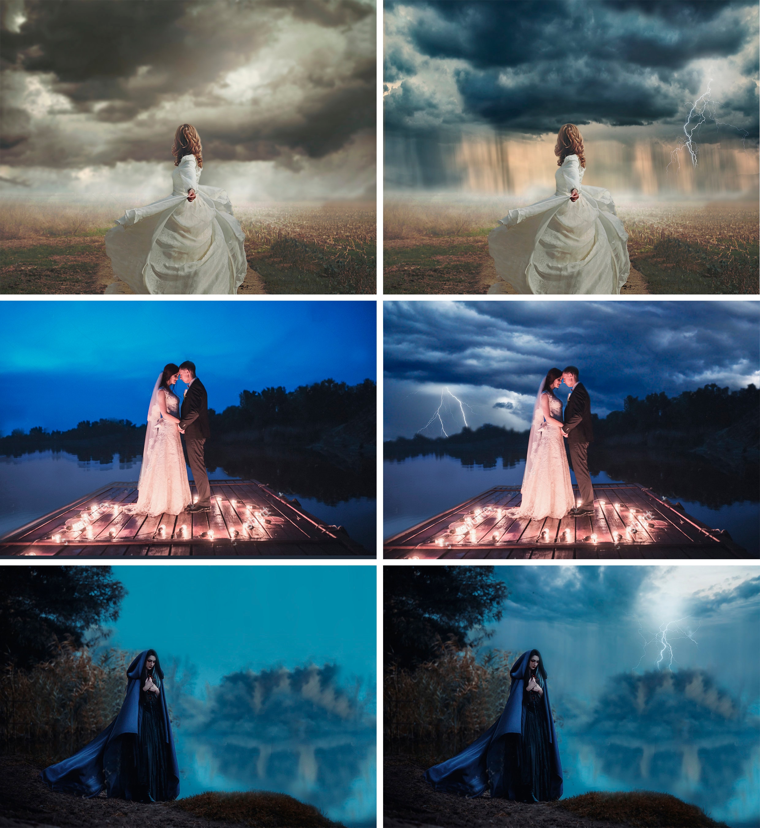 50 Lightning Storm Photo Sky, Dramatic Dark Sky Overlay, Photoshop ...