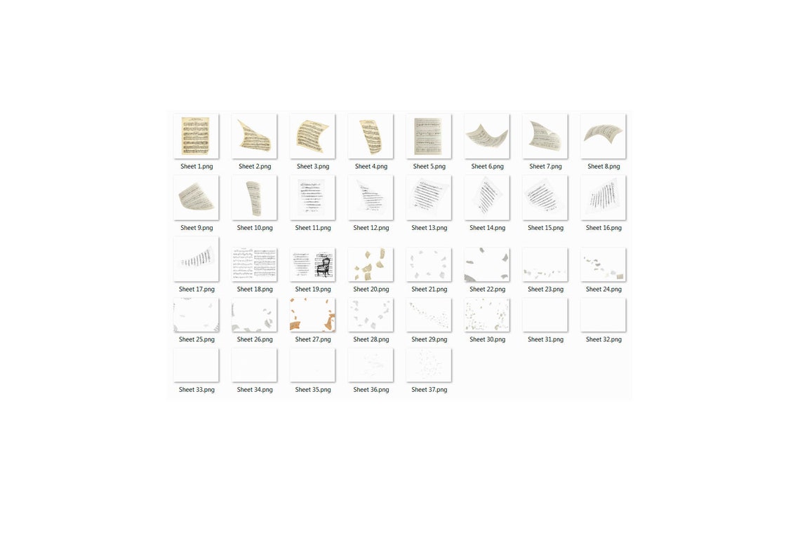 35 Flying Sheet Music Notes Overlays Fly Dreams Magic Book - Etsy