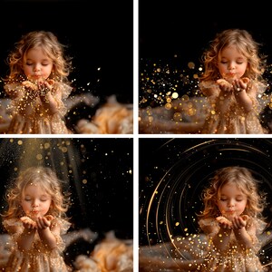 65 Gold Glitter Photoshop Overlay, Blowing Glitter, Christmas Backdrop ...