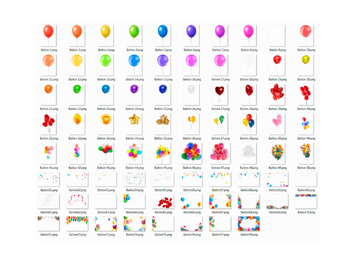 70 Balloons Balloon Overlay, Balloons Clip Art Clipart, Transparent ...
