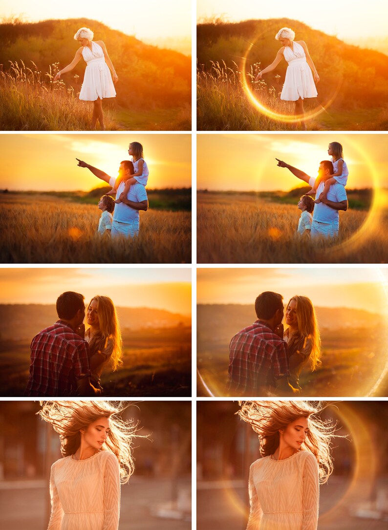 35 Sun Ring Lens Flare Overlays Rainbow Lens Flare Natural - Etsy