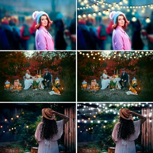 60 String Light Photo Overlays, Fairy Light Clipart, Christmas New Year ...