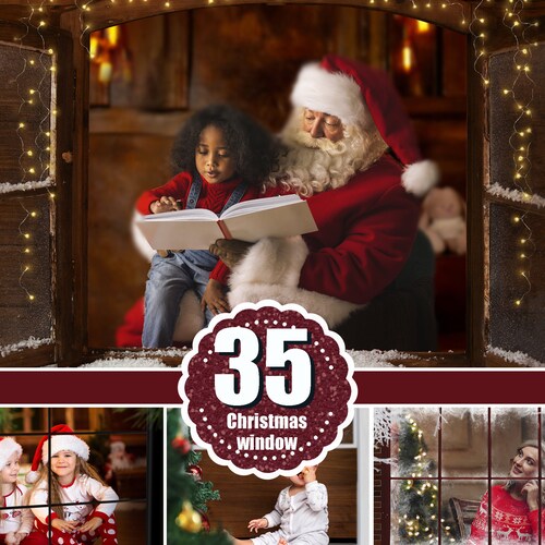 Winter Window Frames Overlays for Photoshop Window PNG - Etsy