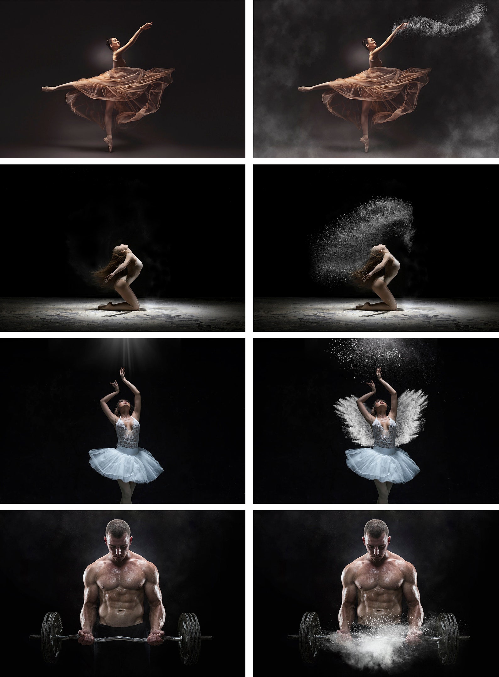 50 Flour Powder Dust Photo Overlays, White Powder Backdrop, Magic ...