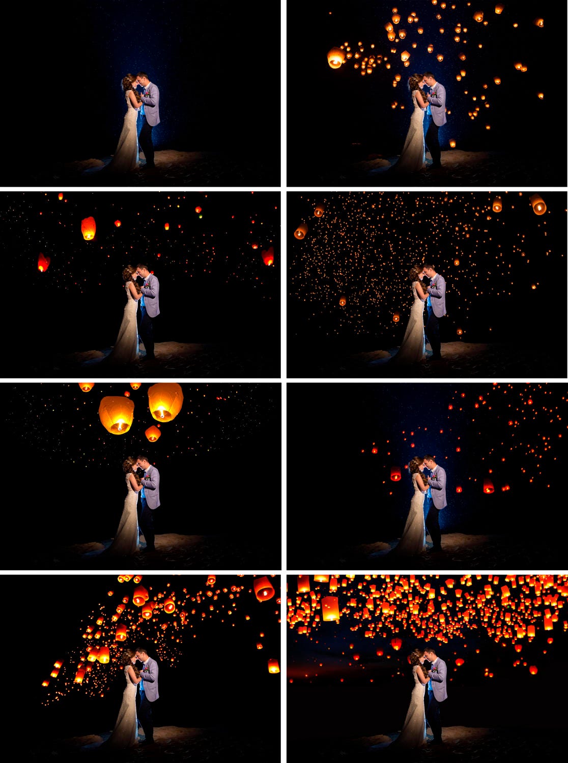 40 Sky Lanterns Photoshop Overlays Light Effect Wedding - Etsy