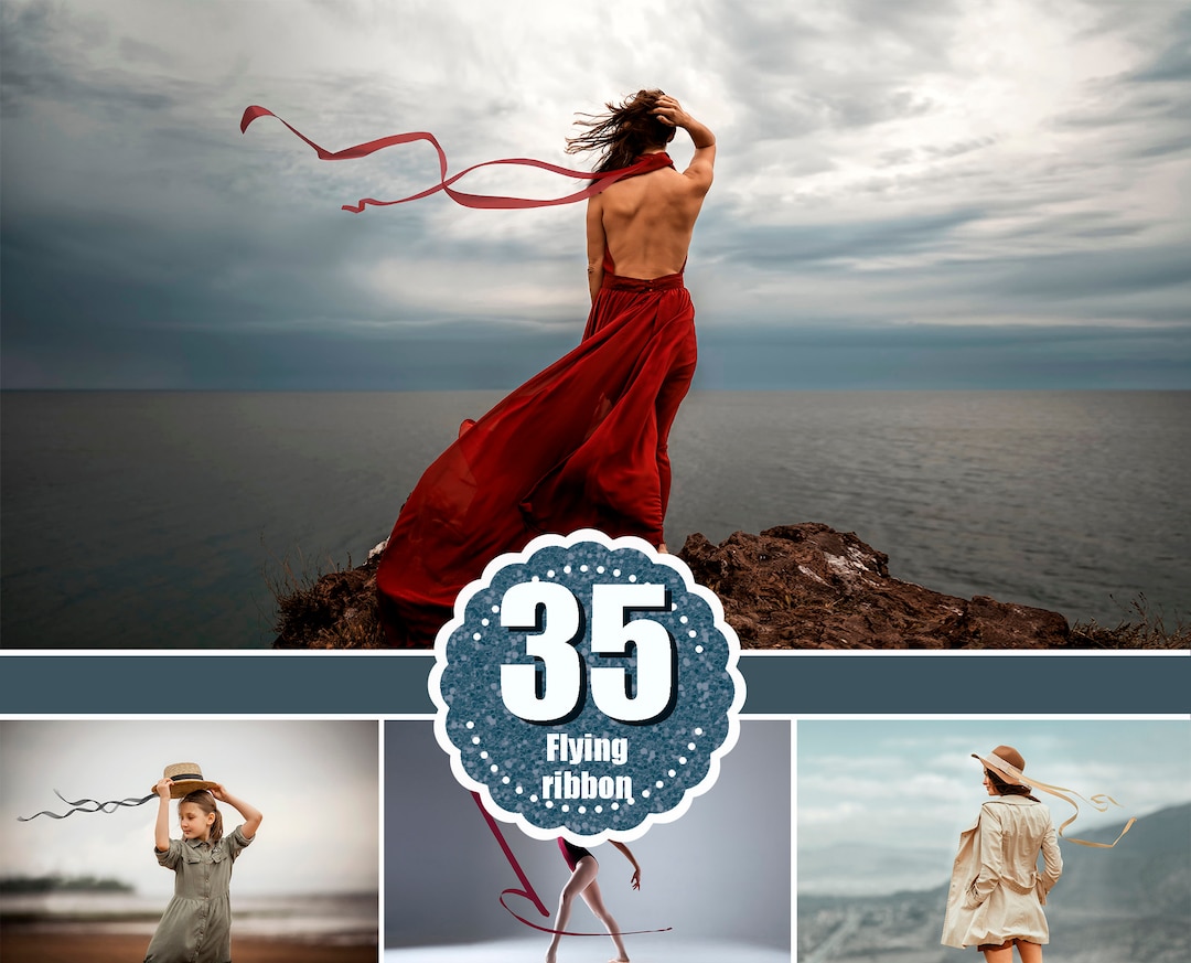 35 Colorful Ribbon Photo Overlays, Flowing Fly Flying Ribbons Fabric ...