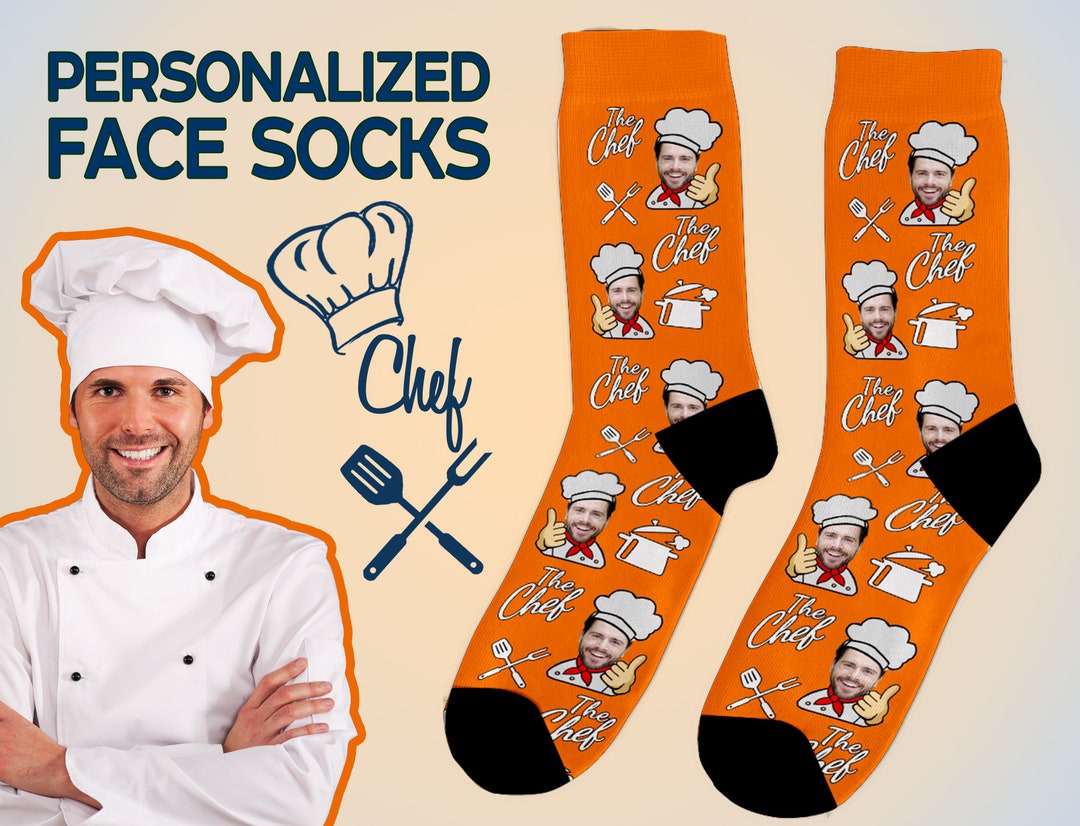 Personalized Chef Gift Socks, Chef Dad Gift, Custom Chef Gift Socks ...