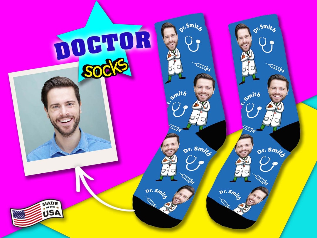 Personalized Doctor Socks, Graduation Doctor Gift, Custom Doctor Gift ...