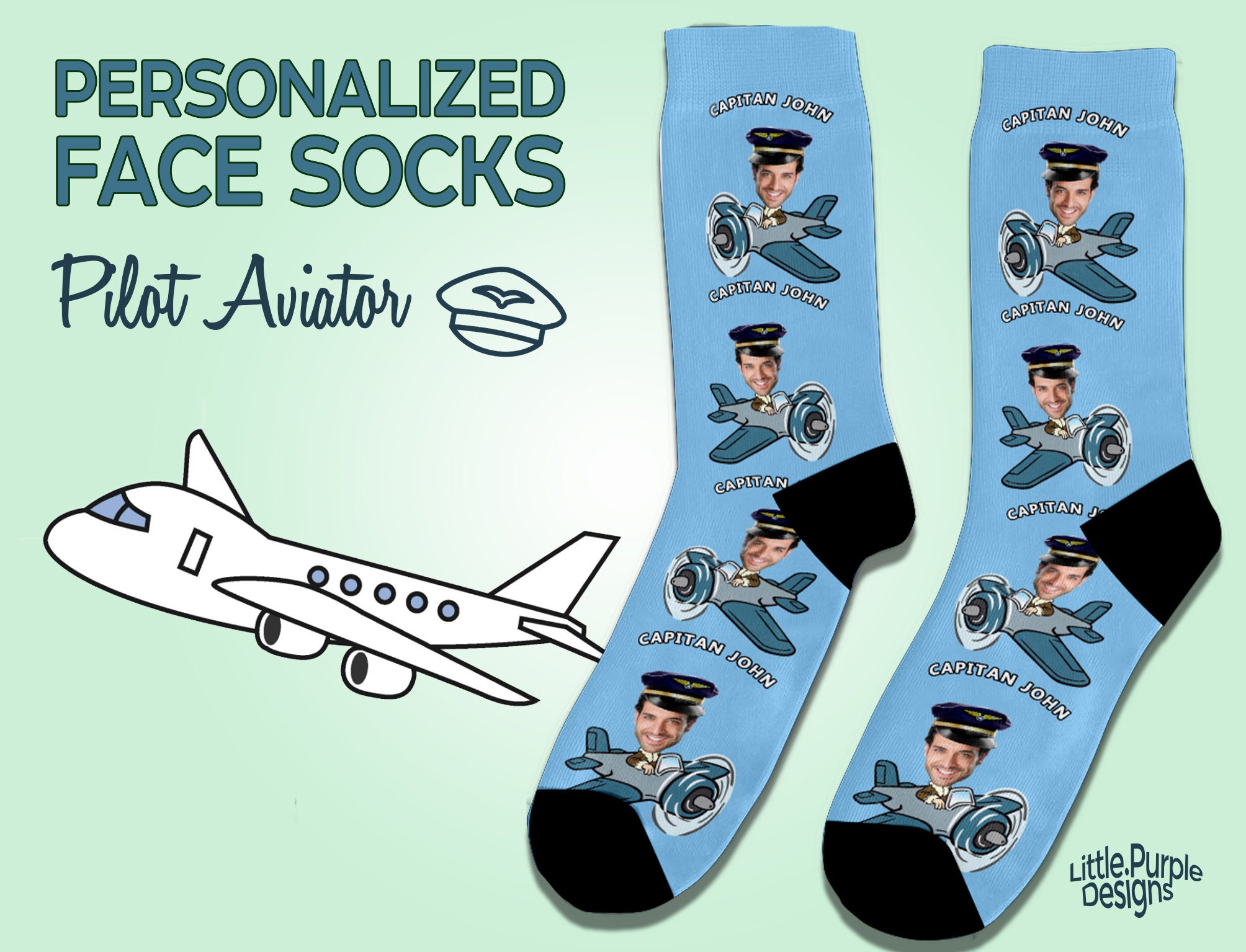 Pilot Gifts Socks for Him Aviator Gifts for Men Customized - Etsy