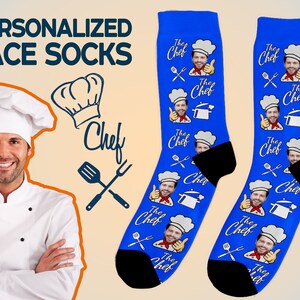 Personalized Chef Gift Socks, Chef Dad Gift, Custom Chef Gift Socks ...