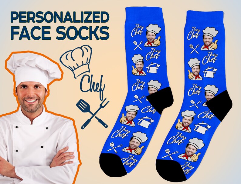 Personalized Chef Gift Socks Chef Dad Gift Custom Chef Gift - Etsy