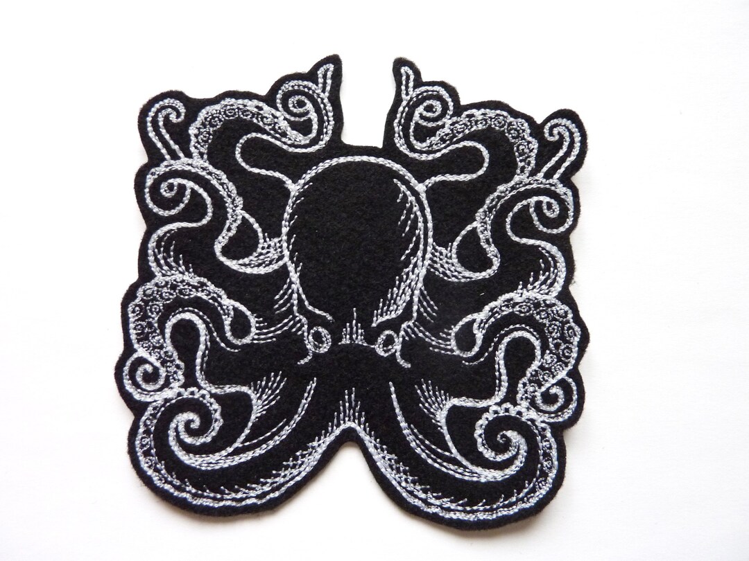 Patch 2 Models Embroidery Octopus Iron-on Patch - Etsy