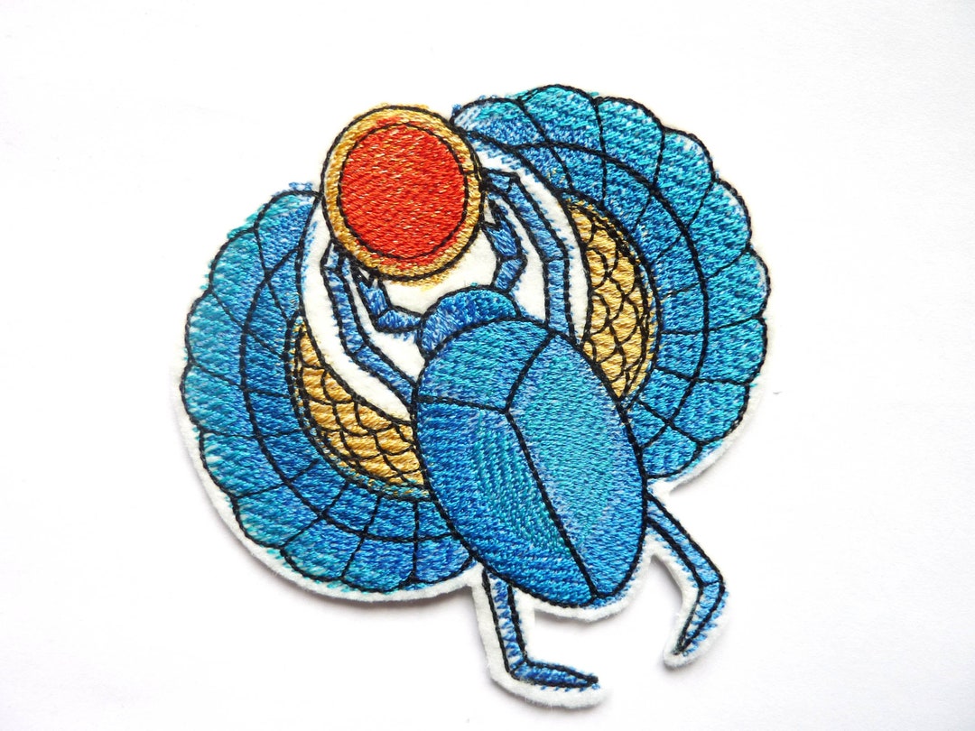 Machine Embroidery of an Ancient Egyptian Scarab - Etsy