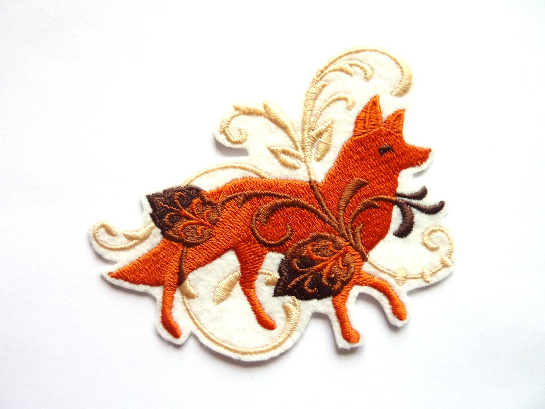Iron-on Fox Embroidery Patch - Etsy