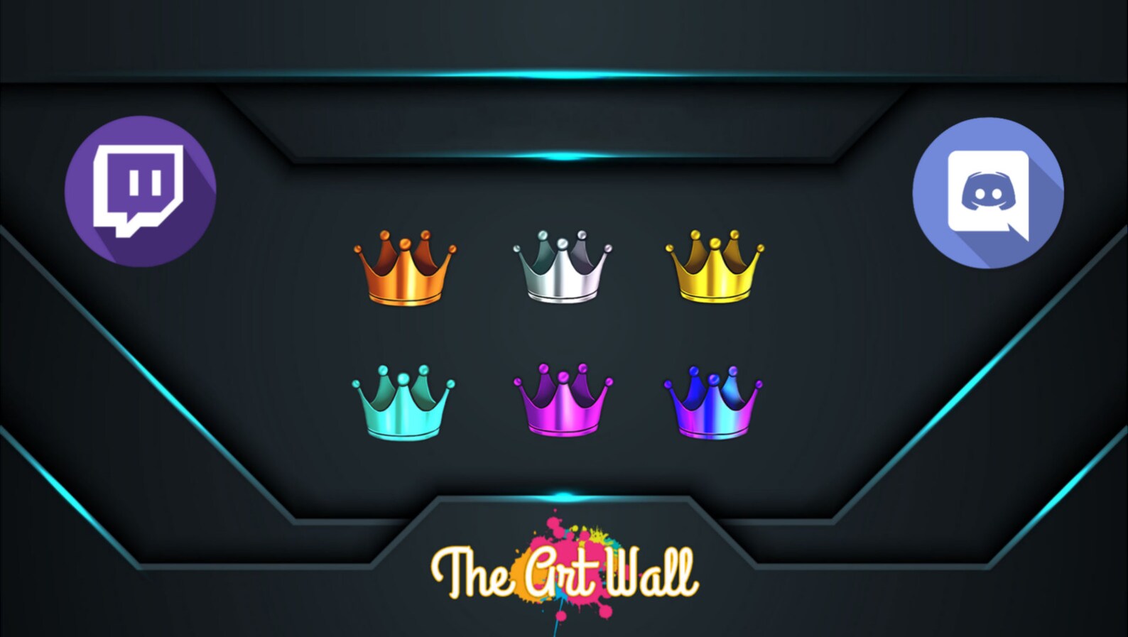 6 x Twitch Sub Badges / The Crowns Subs Badges - Etsy.de