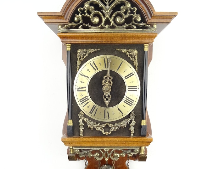 Dutch Vintage Antique Wall Clock Sallander 8 Day Pendulum (friesian ...