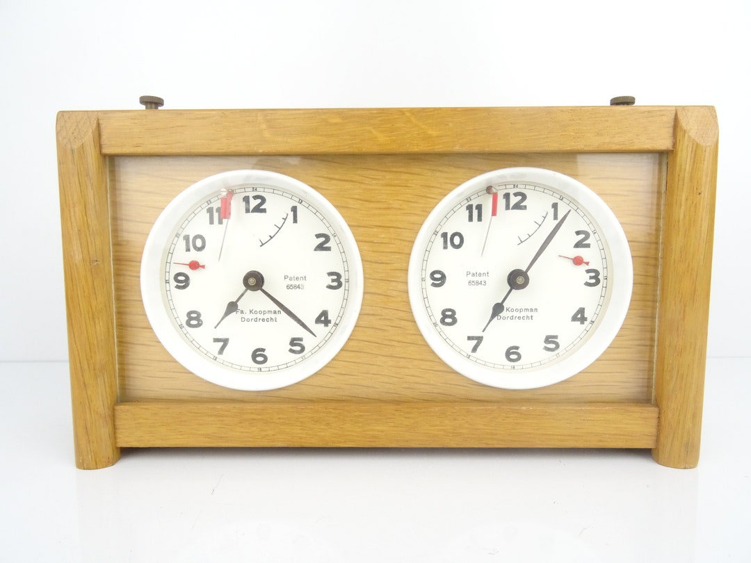 Vintage Chess Clock Dutch Koopman Antique Chess Clock Vintage Chess ...