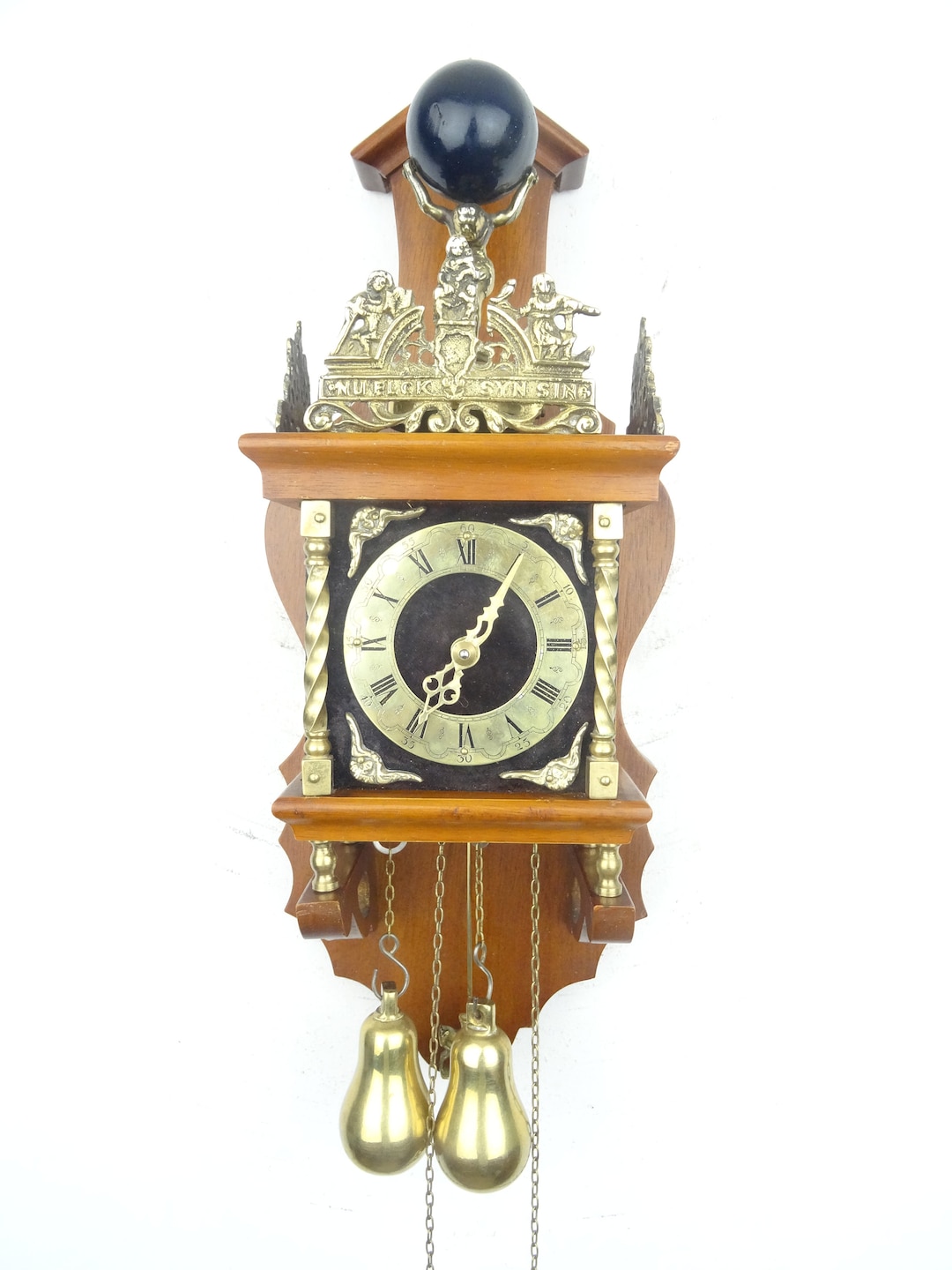 Antique Vintage Zaanse Wall Clock Zaandam Dutch RARE 1 Day Holland ...