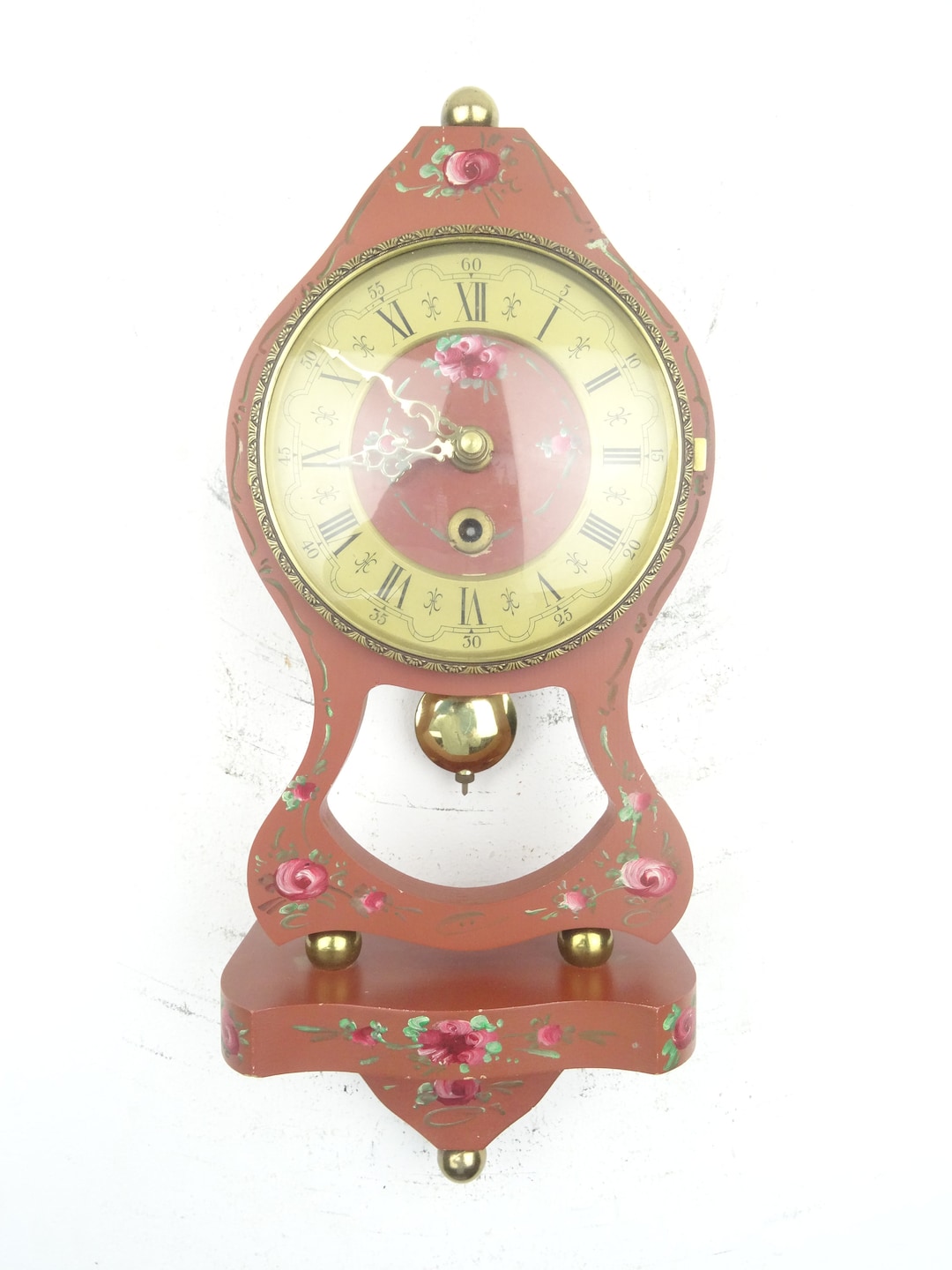 Vintage Clock Antique Wall Clock Dutch 8 Day Pendulum Clock Chiming ...