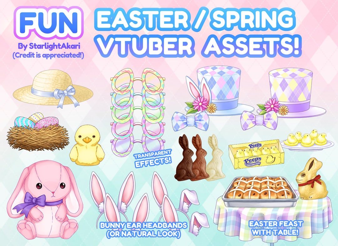 Vtuber Easter Asset Collection - Etsy