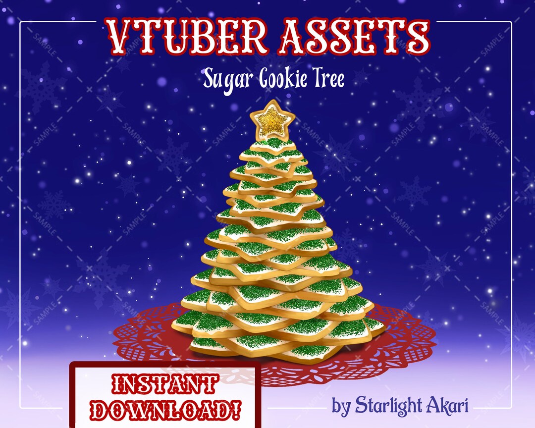 Vtuber / Pngtuber - Sugar Cookie Tree - Winter Holiday Collection - Etsy