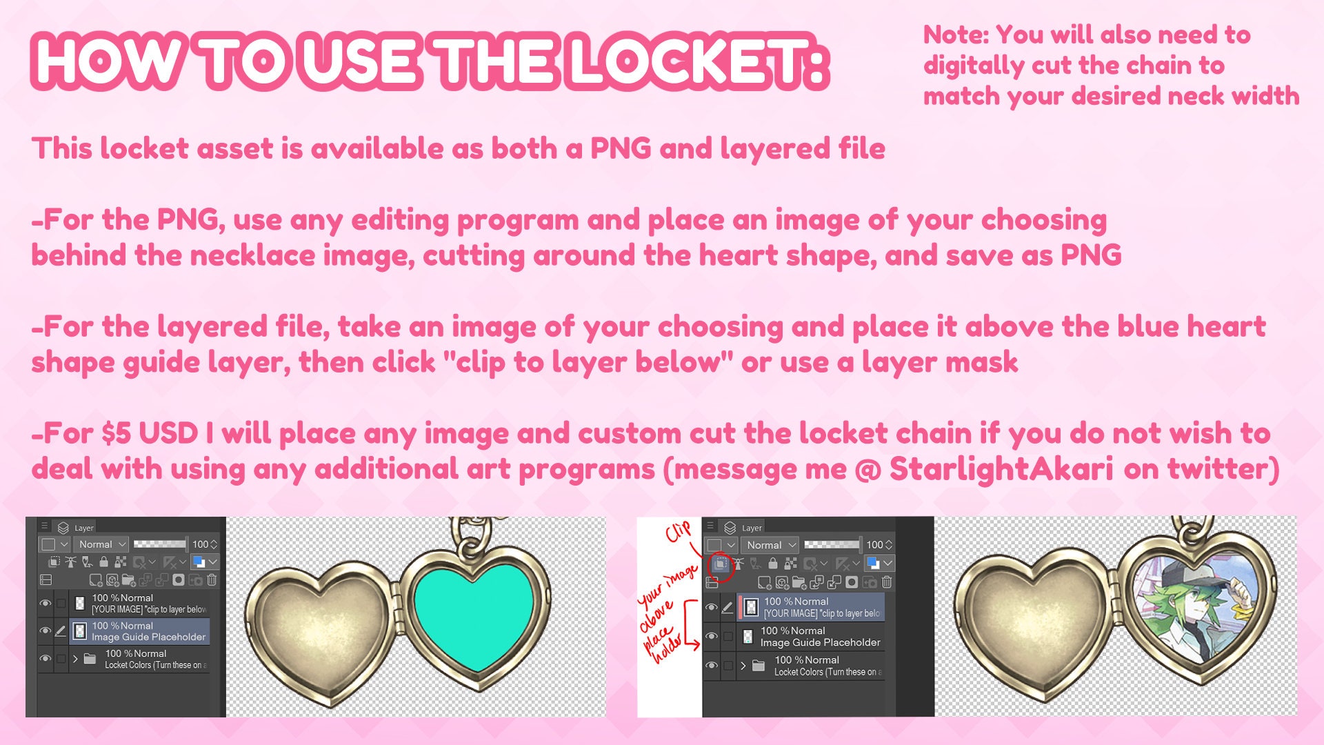 Vtuber Heart Locket Asset (layered Version) - Etsy